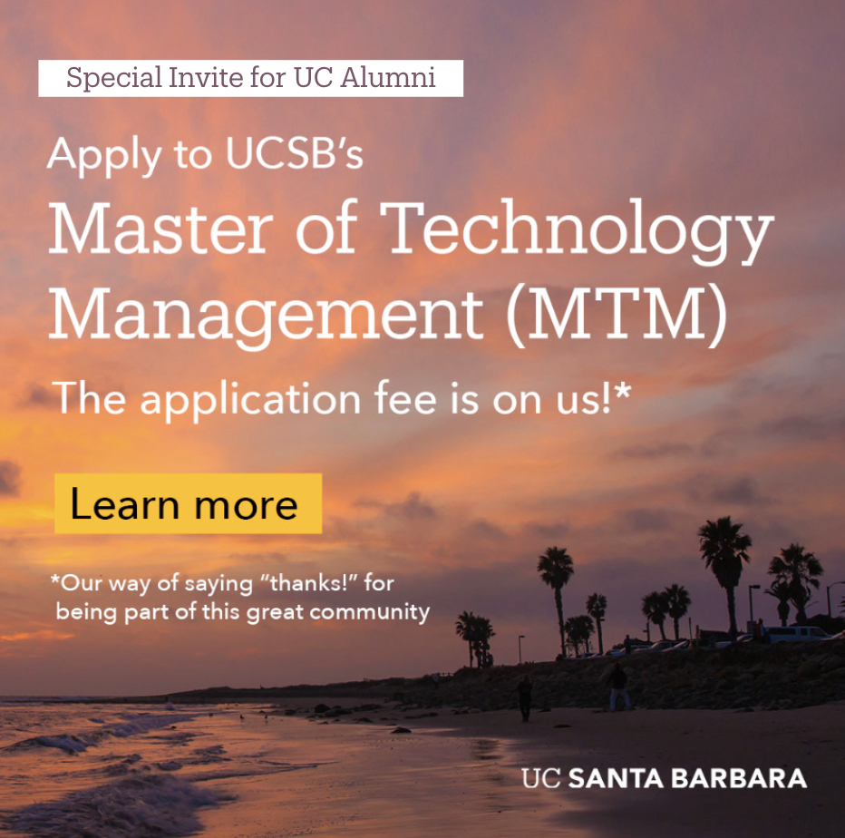 New MTM application fee sponsorship for UC Alumni | Technology Management